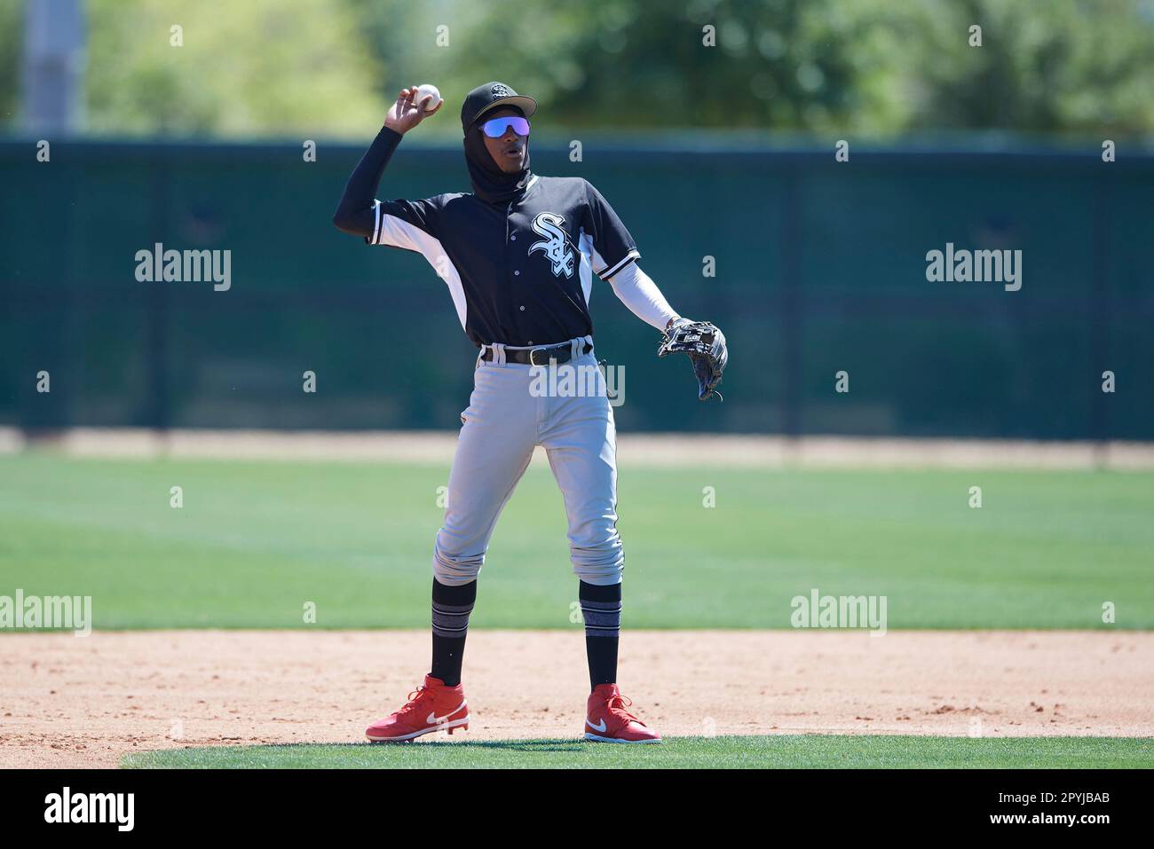 Shortstop Ryan Burrowes (20) of the Chicago White Sox during an ...
