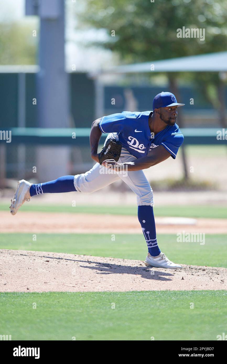 Los Angeles Dodgers pitcher James Jones (66) during an Extended Spring ...