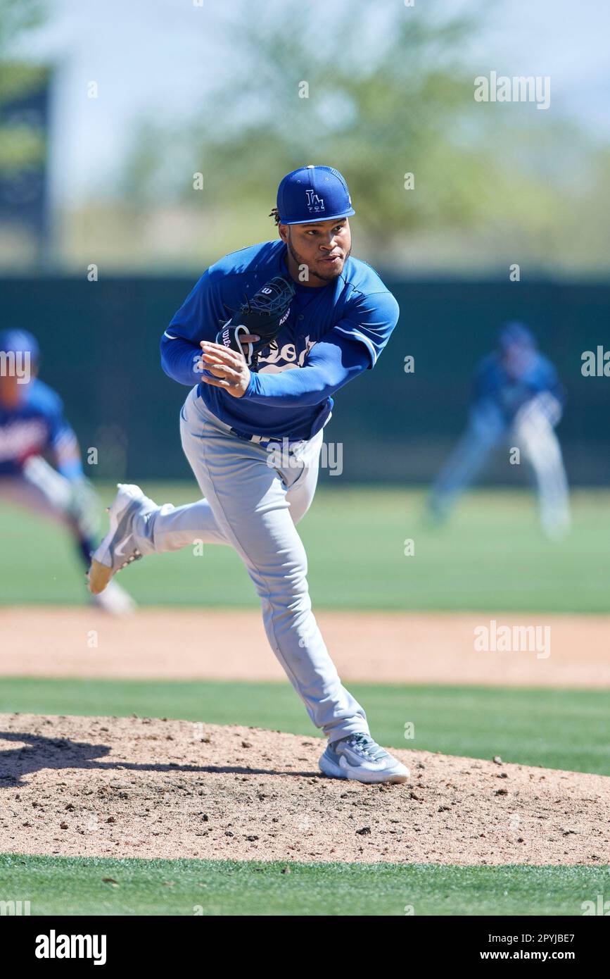 Los Angeles Dodgers pitcher Franklin De La Paz (67) during an Extended ...
