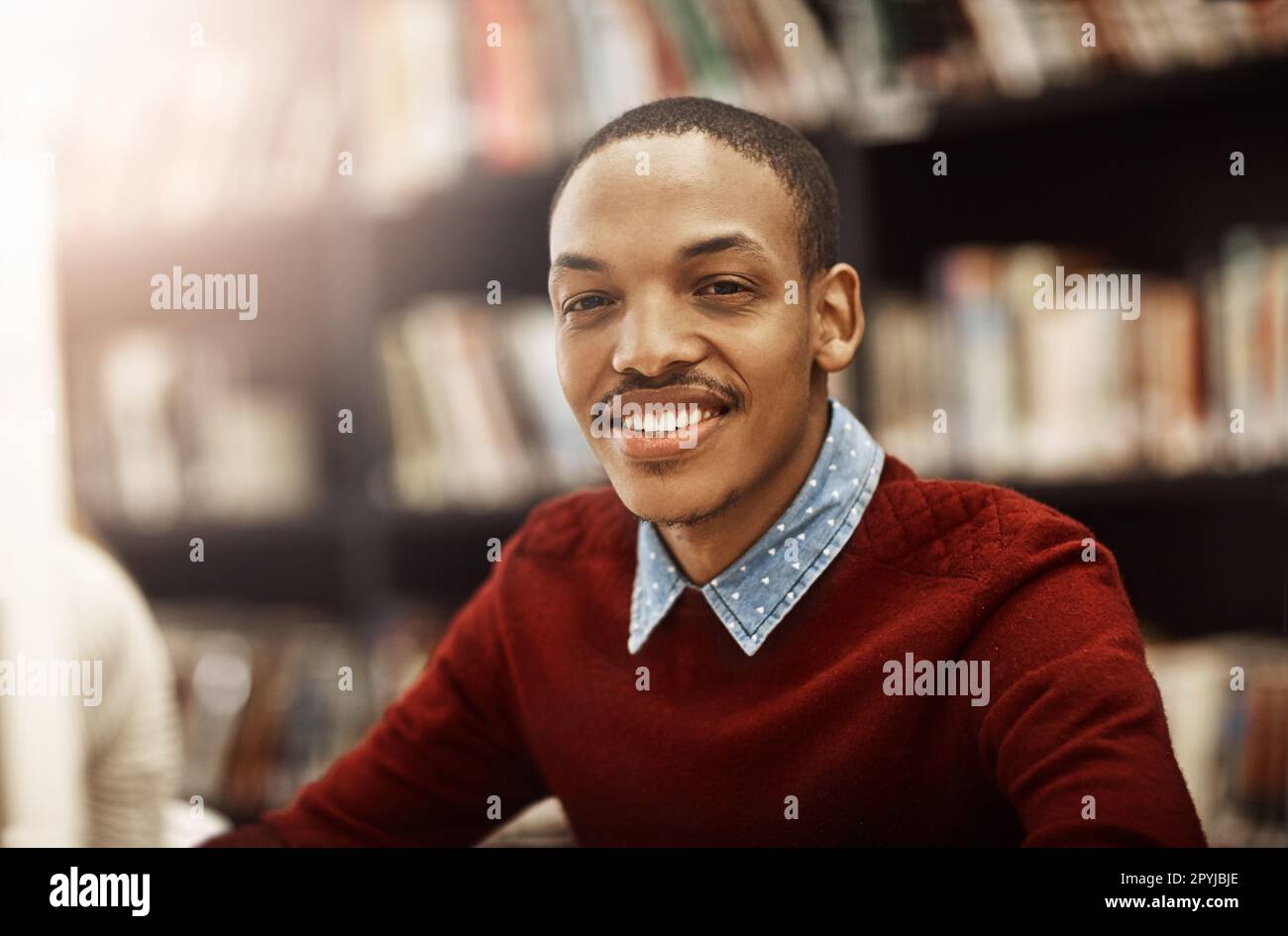 My hard work will lead to success. Portrait of a university student ...