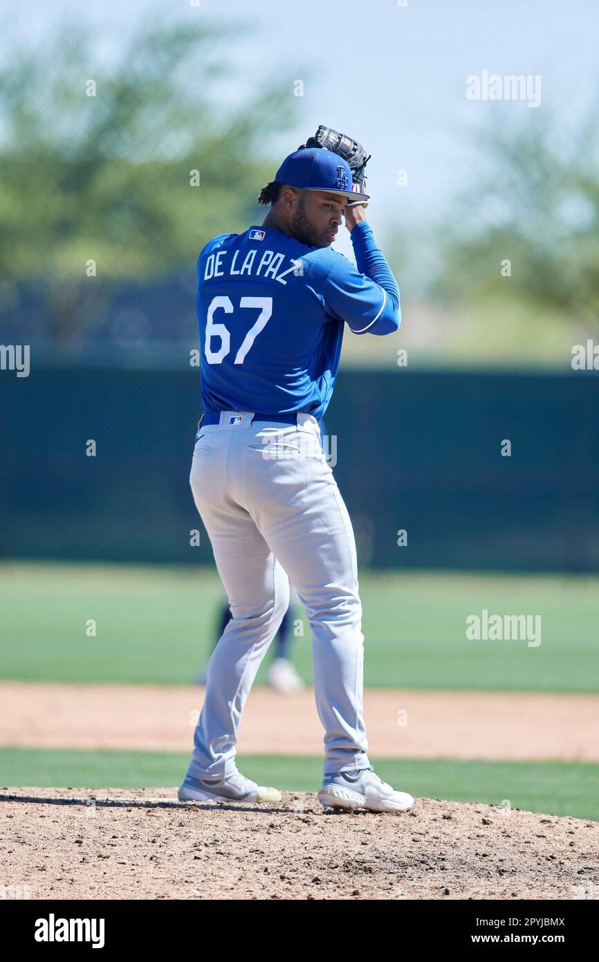 Los Angeles Dodgers pitcher Franklin De La Paz (67) during an Extended ...