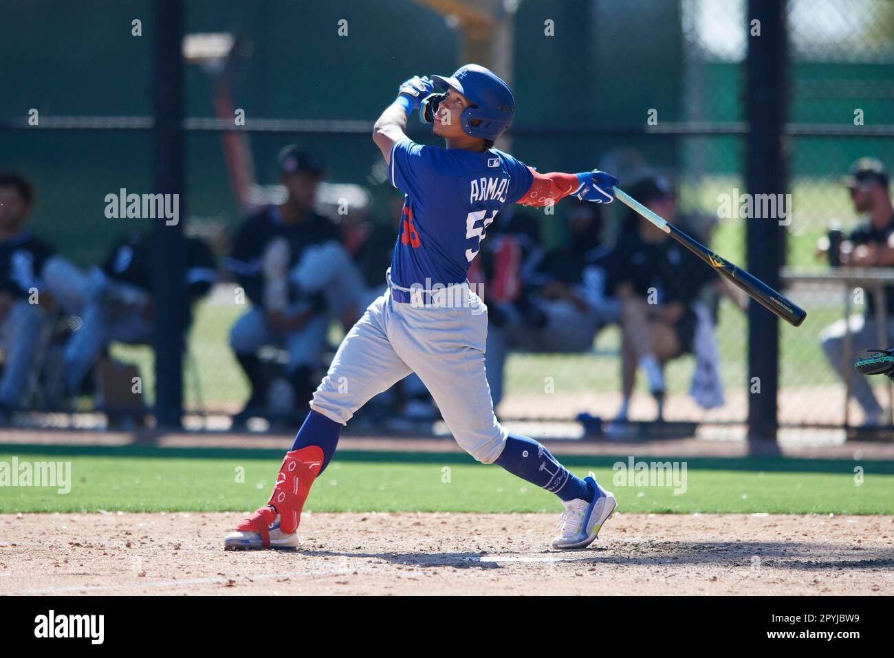 Javier Armas (56) of the Los Angeles Dodgers during an Extended Spring ...