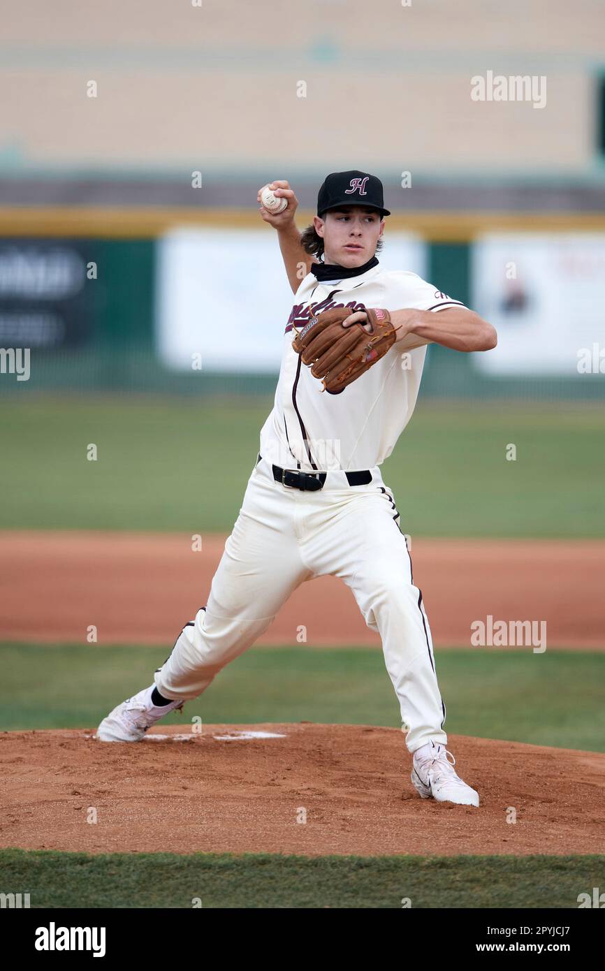 Hamilton Huskies starting pitcher Josh Tiedemann (8) during a 6A ...