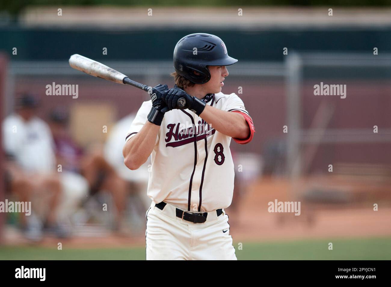 Josh Tiedemann (8) of the Hamilton Huskies during a 6A Premier ...