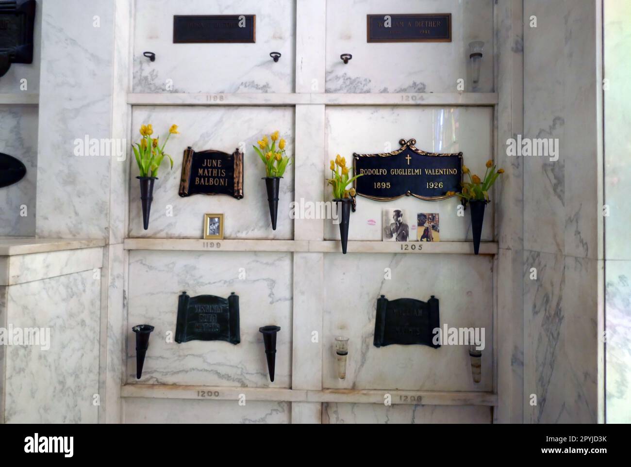Rudolph valentino grave hi-res stock photography and images - Alamy