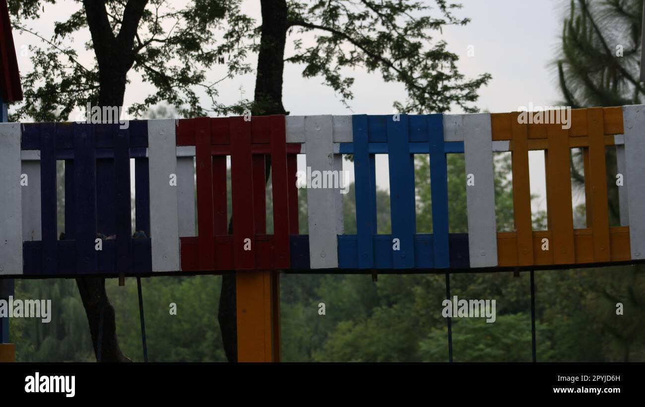colorful fence design and structure Stock Photo - Alamy