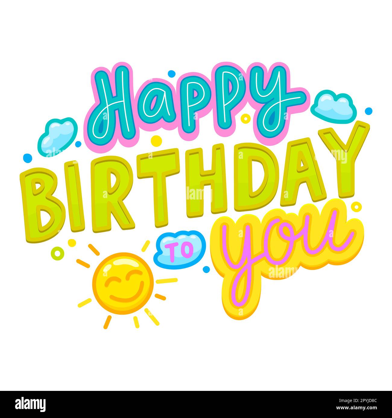 Happy birthday icon. Jubilee celebration banner, birth day party ...