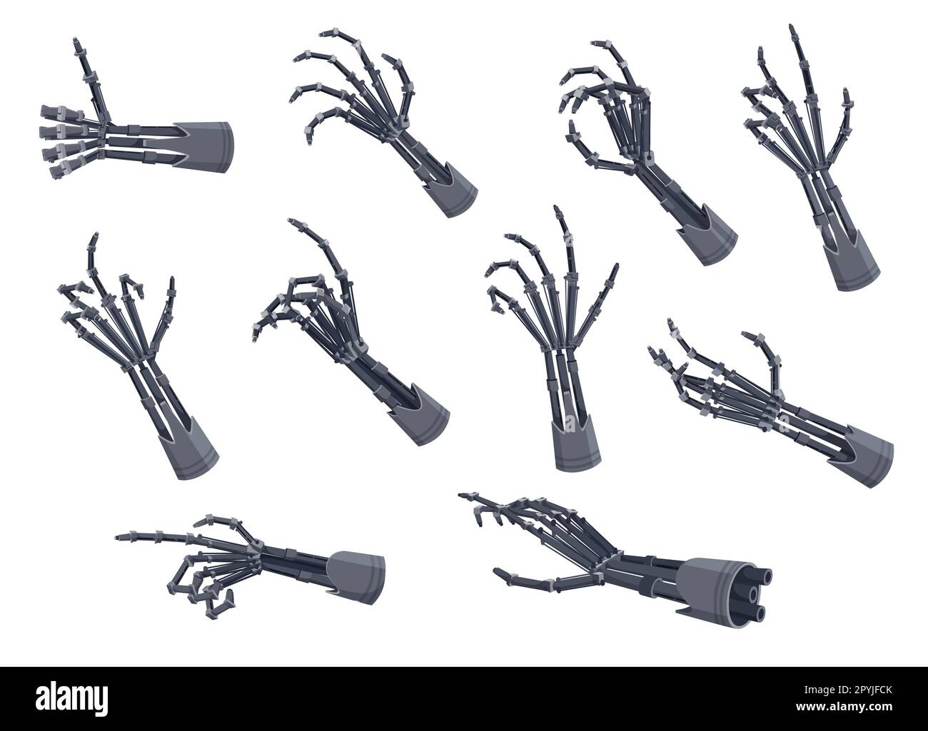 Robot hands or arms. Future artificial technology, cyborg mechanical ...