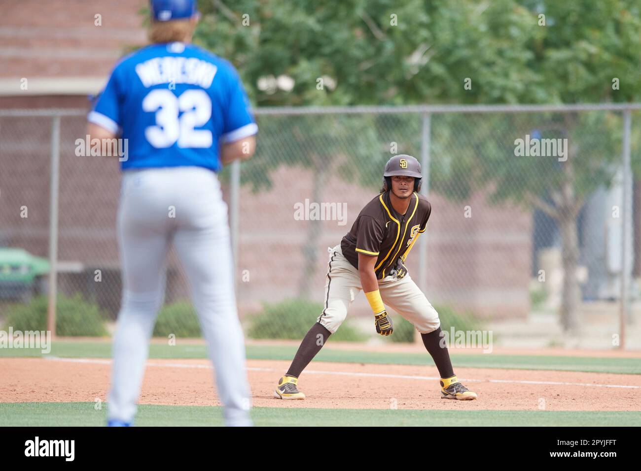Maikol Munoz (41) of the San Diego Padres during an Extended Spring Training game against the ...
