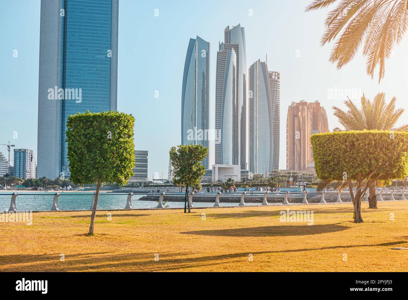 park in Abu Dhabi is a lush green oasis nestled amidst the towering ...