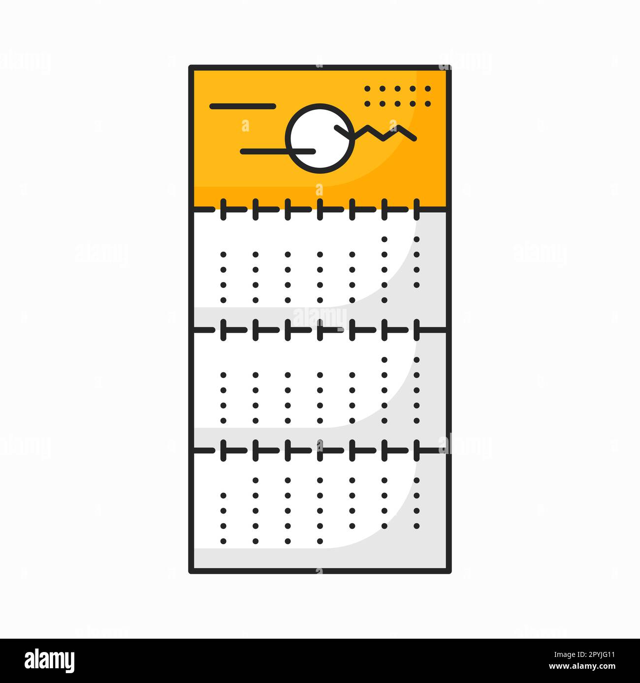 Wall calendar with dates, time management organizer simple design ...