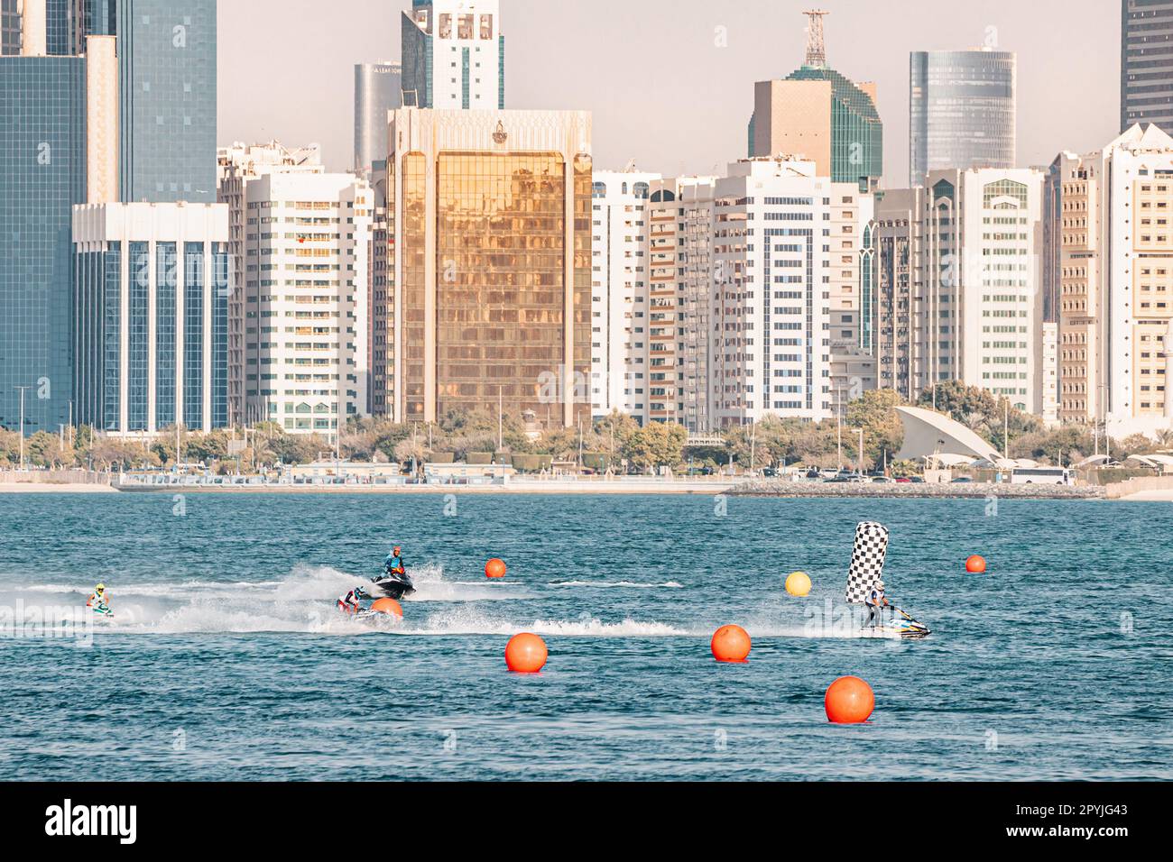 15 January 2023, Abu Dhabi, UAE: Jet skiing is an exciting and ...