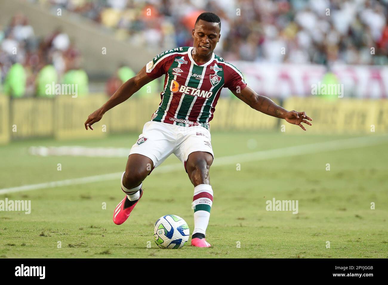 Rio de Janeiro, Brazil, May 01, 2023. Soccer player Jhon Arias of the ...