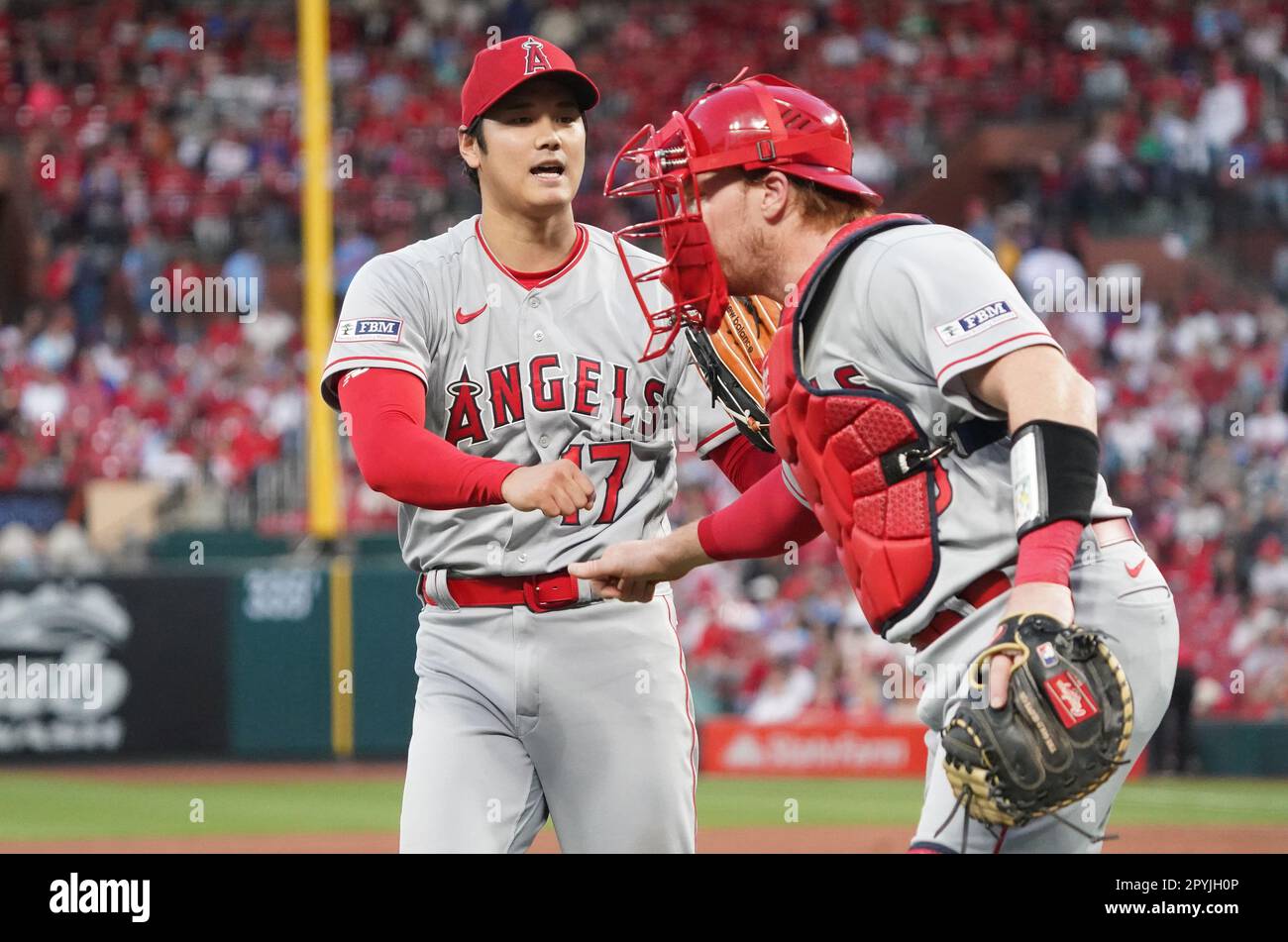 St. Louis, United States. 03rd May, 2023. Los Angeles Angels starting ...