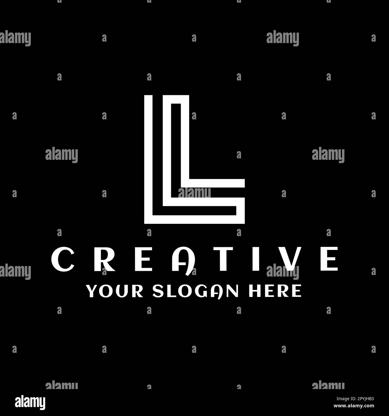 Alphabet Initial L letter Monogram logo. Initial L letter logo. l ...