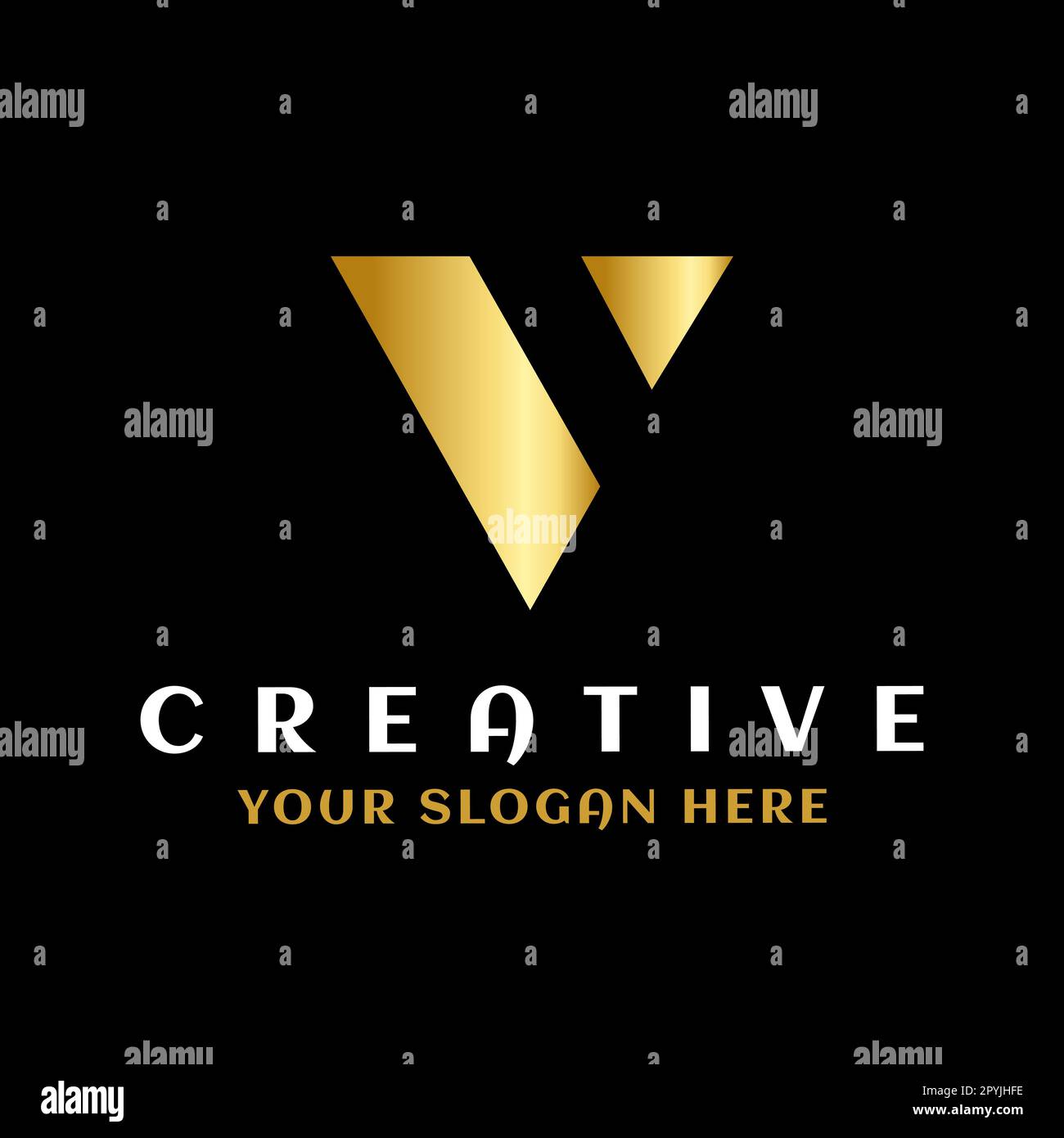 Letter V logo design Template. Initial V letter logo. Usable for Business and Branding Logos ...