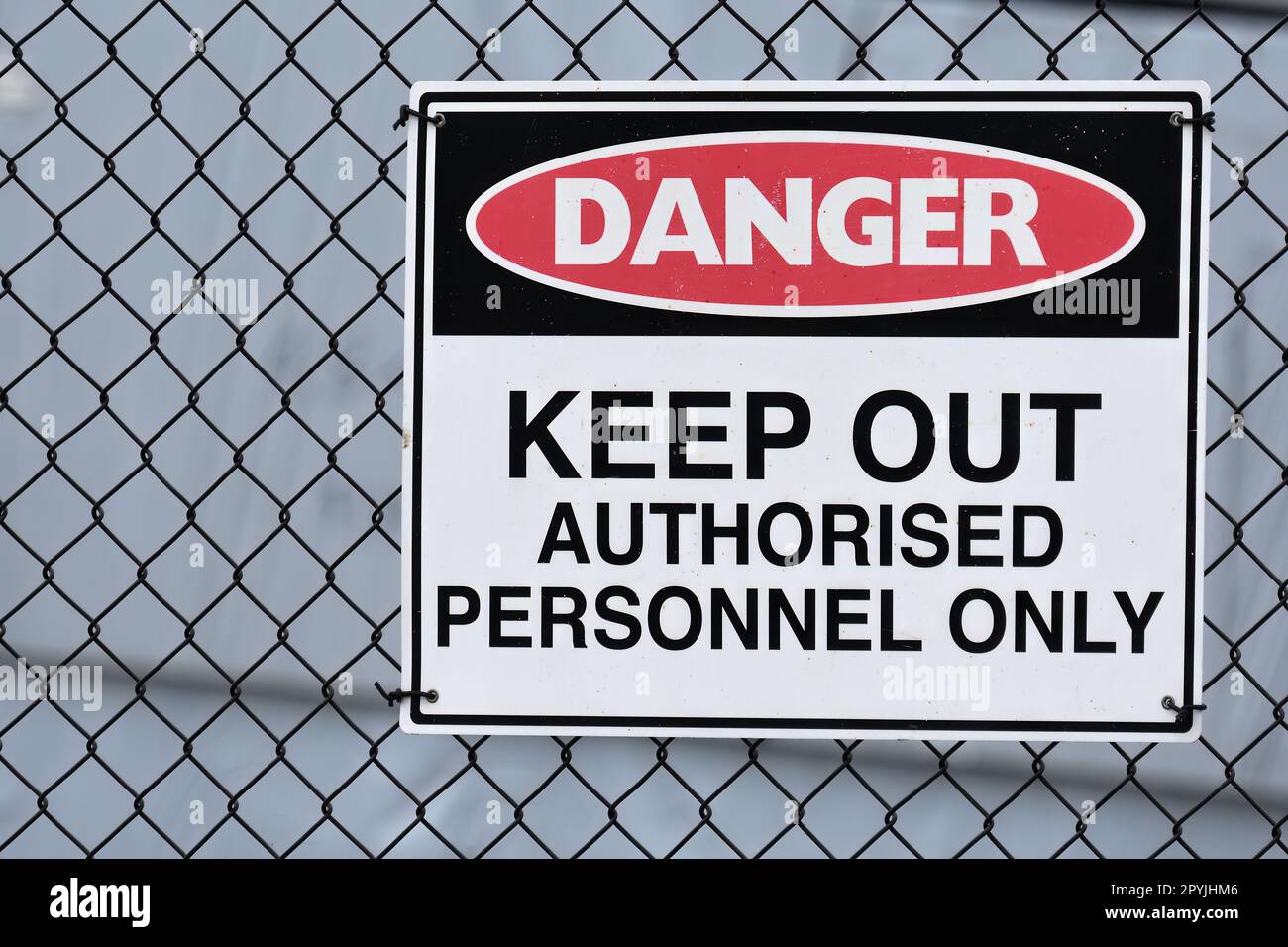 Worksite warning sign hi-res stock photography and images - Alamy