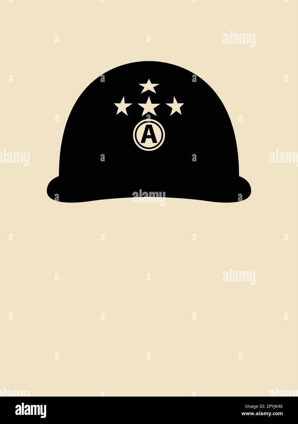 Symbol illustration of a helmet used by general Patton Stock Vector ...
