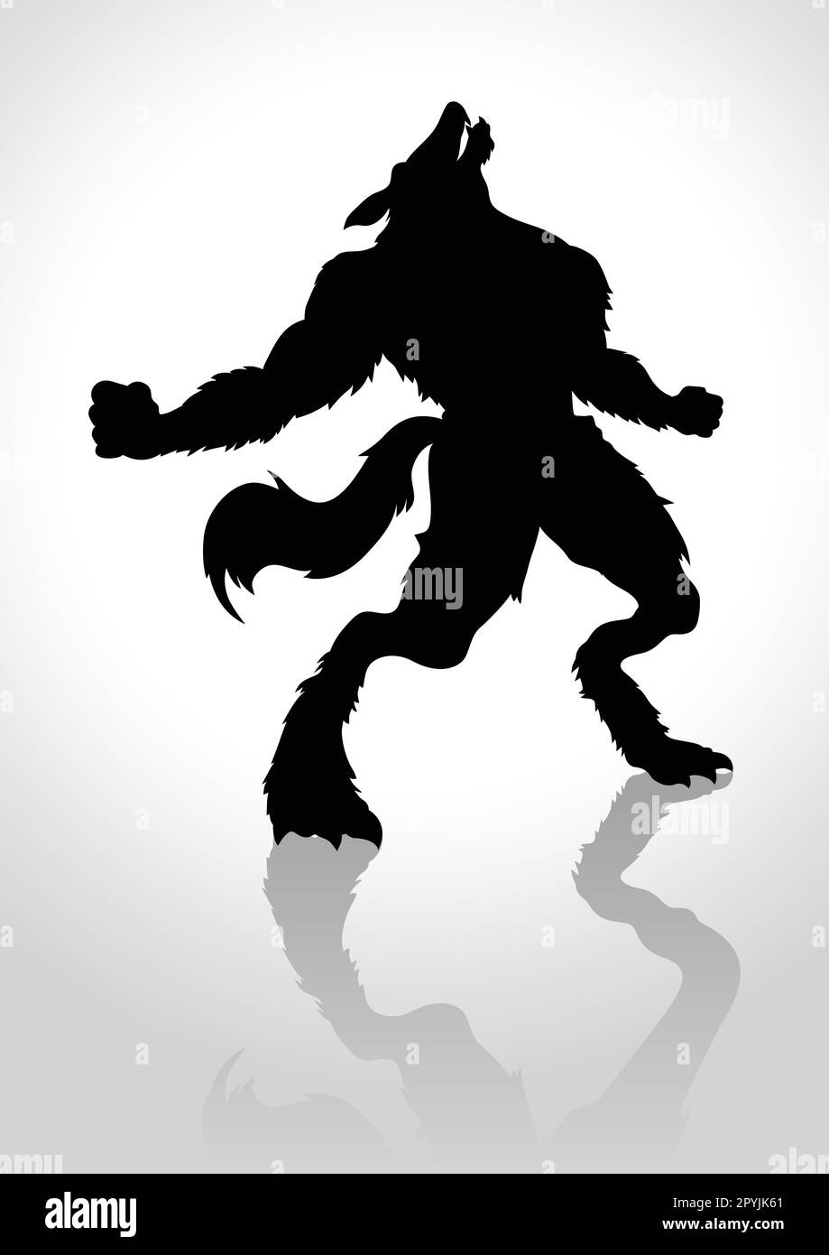 Scary beast werewolf Stock Vector Images - Alamy