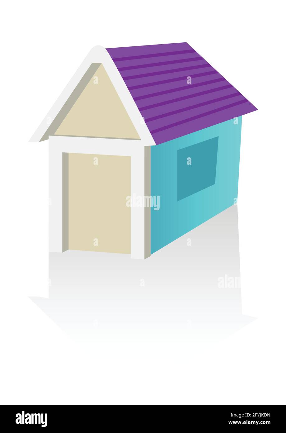 Simple illustration of a small house isolated on white Stock Vector ...