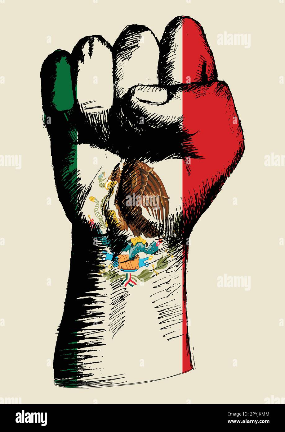 Mexican propaganda poster Stock Vector Images - Alamy