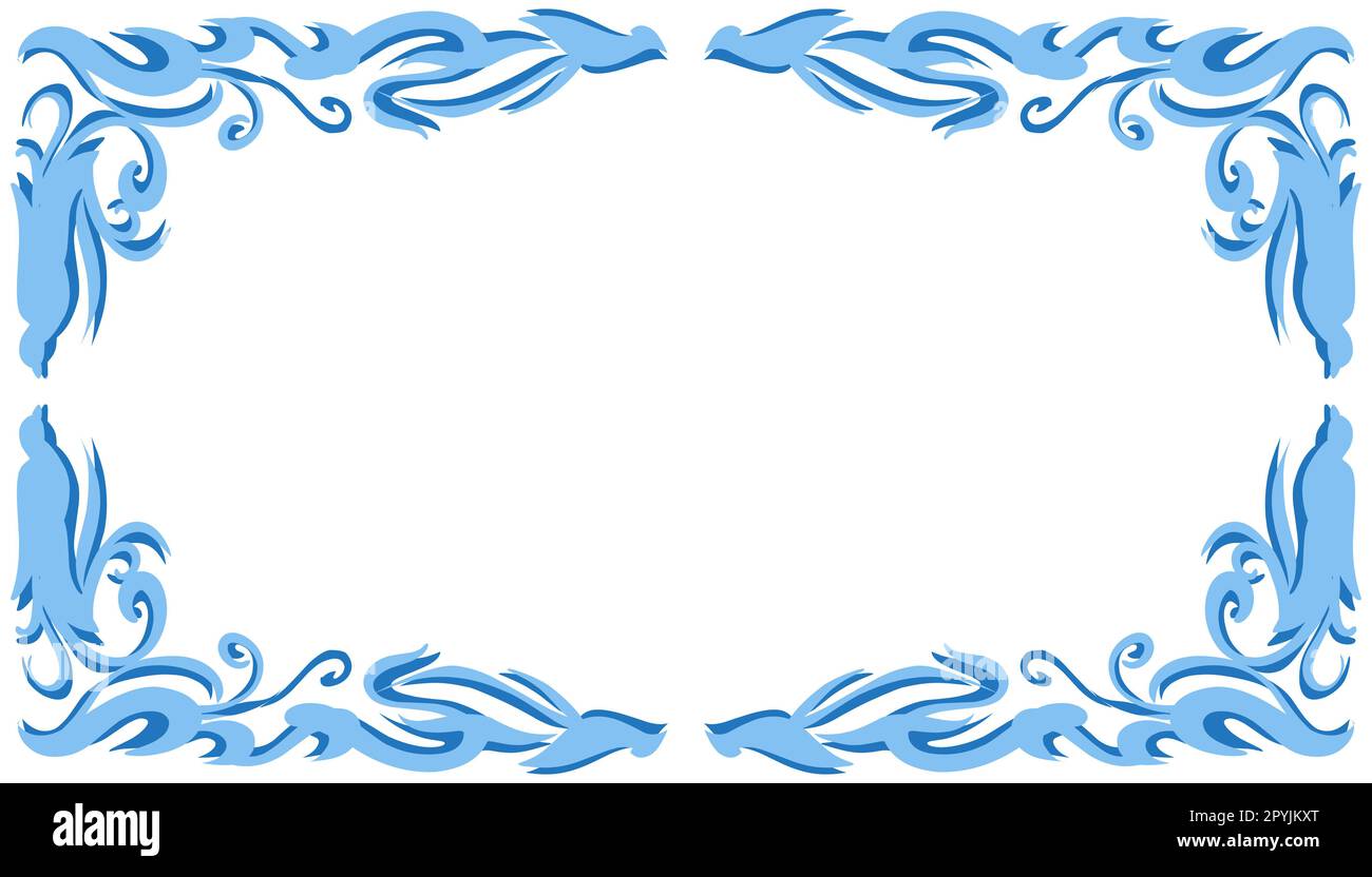 Blue abstract frame background illustration. Perfect for designing ...