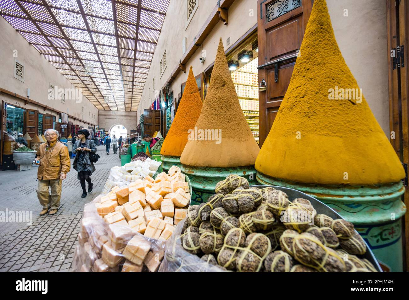 especias, zoco de Marrakech, Marruecos, norte de Africa, continente ...