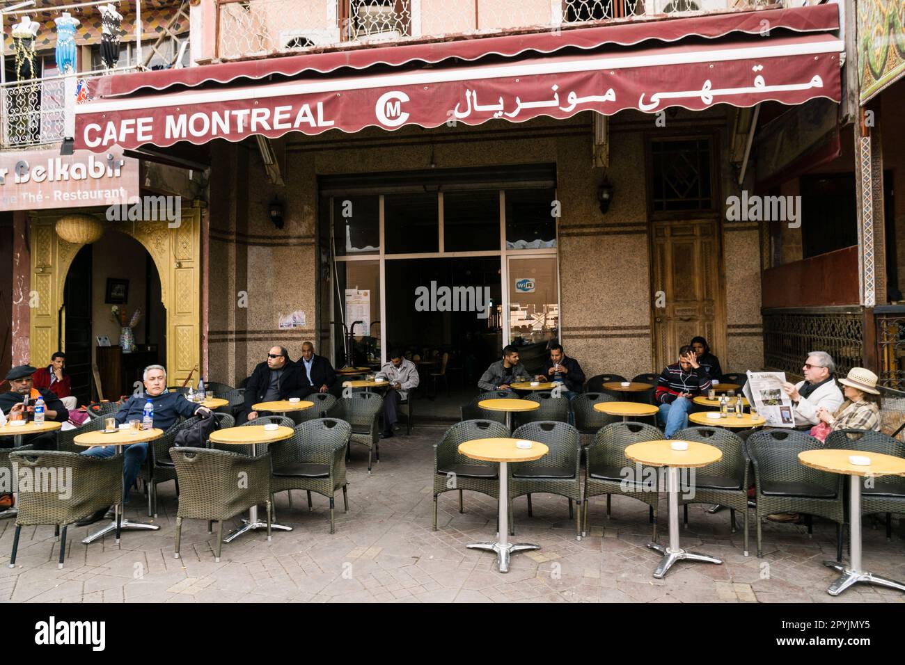 cafe Montreal,Marrakech, Marruecos, norte de Africa, continente ...