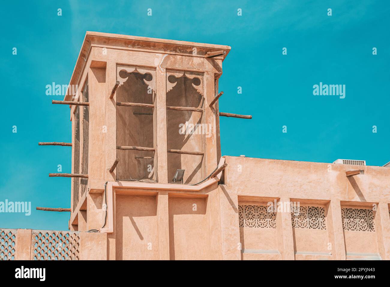 Al Fahidi traditional arab windtower used for ventilation and air ...