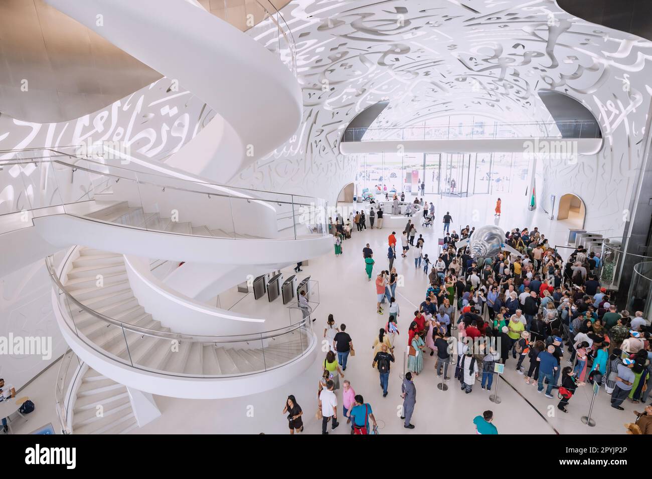17 January 2023, Dubai, UAE: Visitors can be seen admiring the various ...
