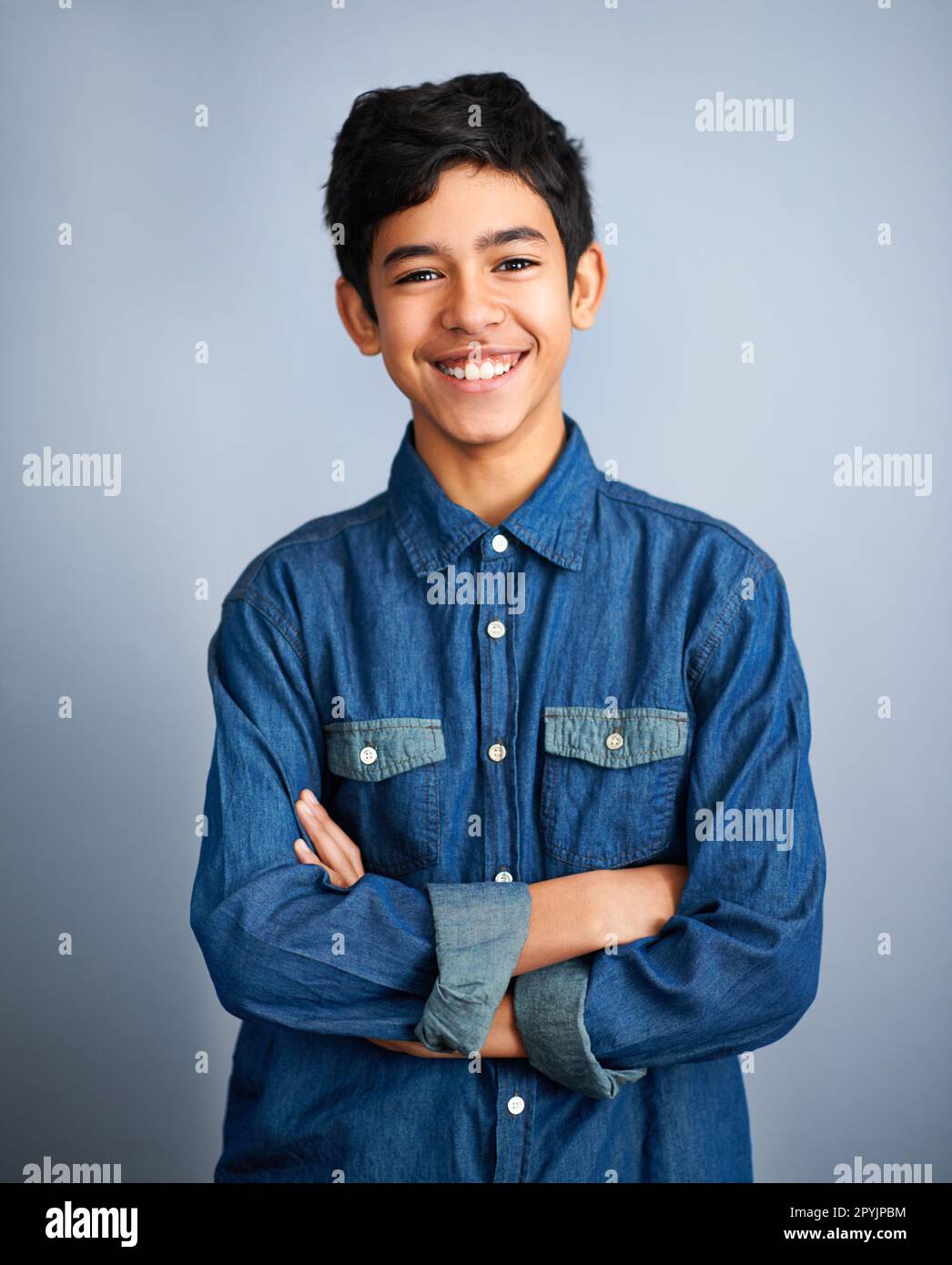 Smile, happy and portrait of teenager with fashion feeling confident ...