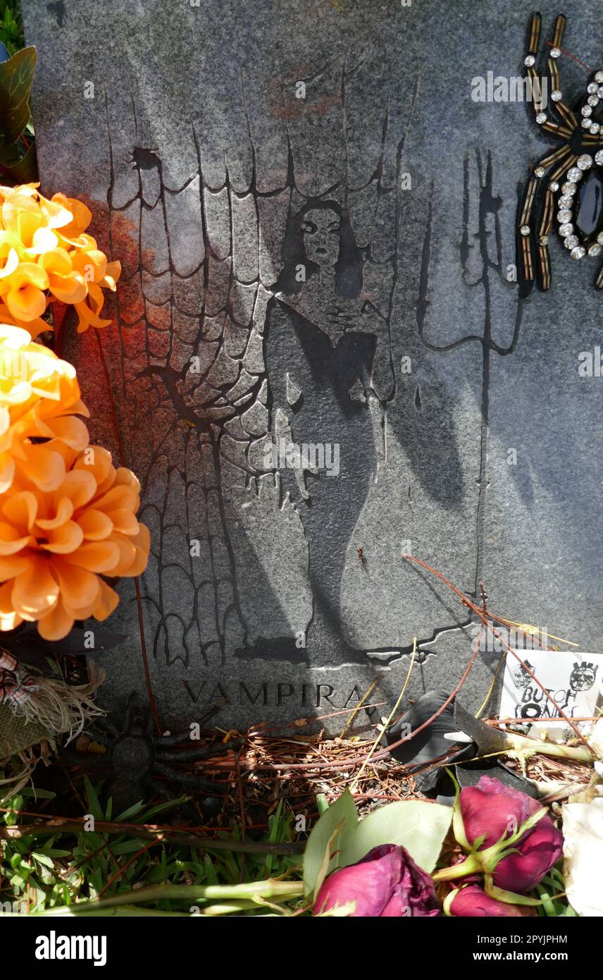 Los Angeles, California, USA 1st May 2023 Vampira Actress Maila Nurmi Grave at Hollywood Forever ...