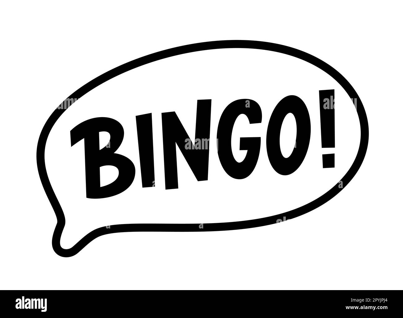 BINGO speech bubble. Bingo game. Vector illustration lucky quote ...