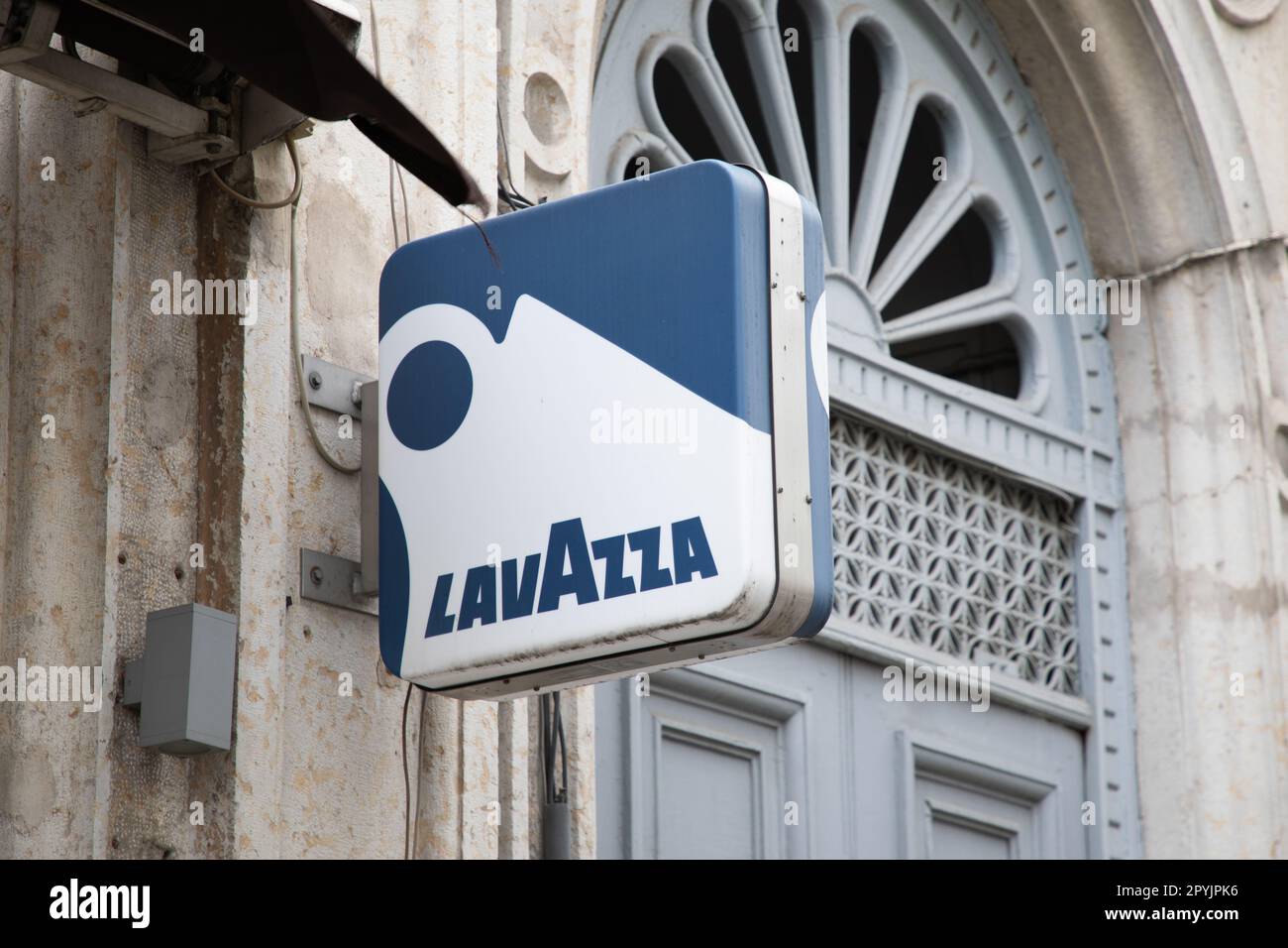 lyon , Aura France - 04 20 2023 : Lavazza logo brand and sign text of ...