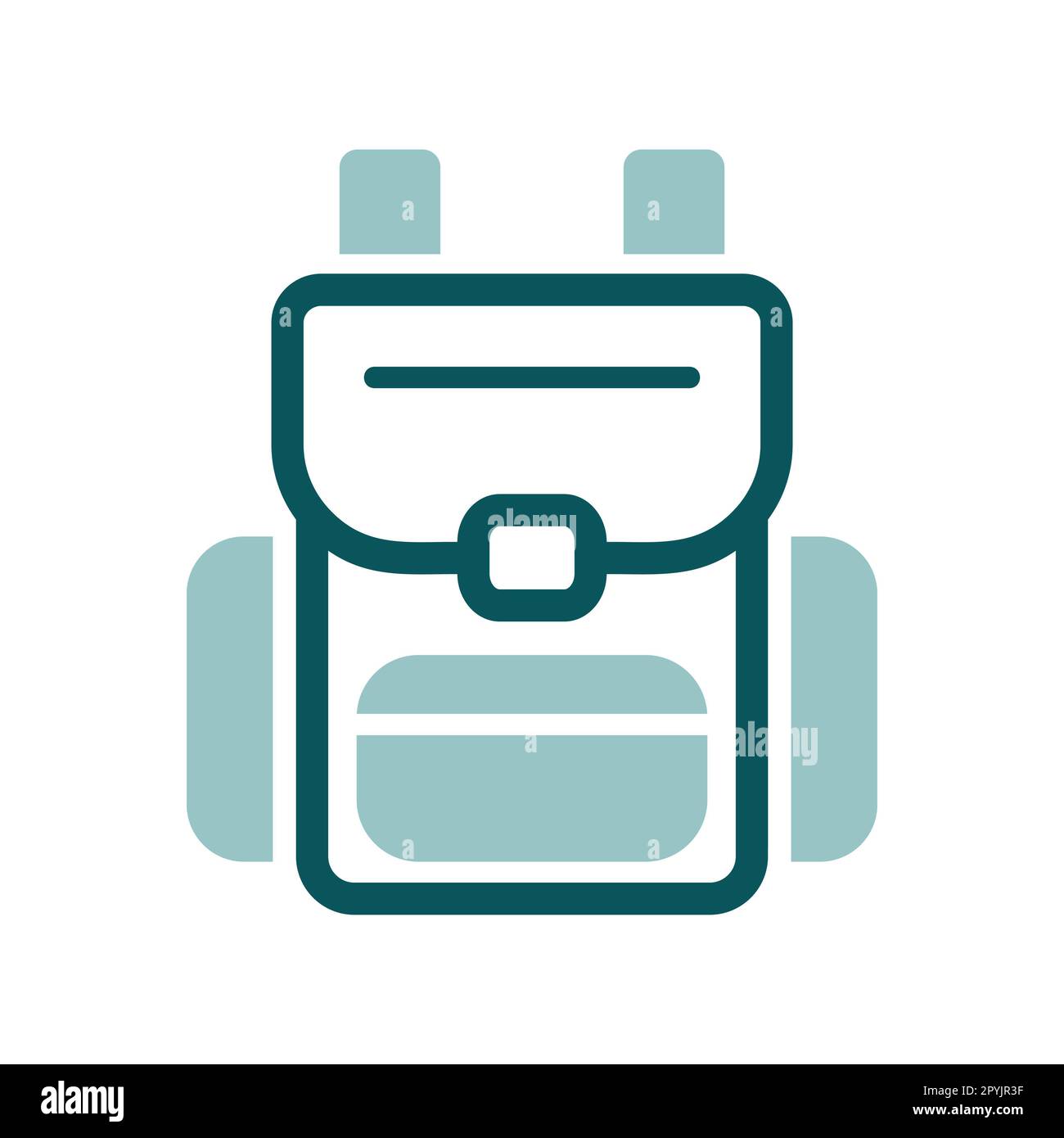 Camping backpack vector icon. Camping and Hiking sign. Graph symbol for ...