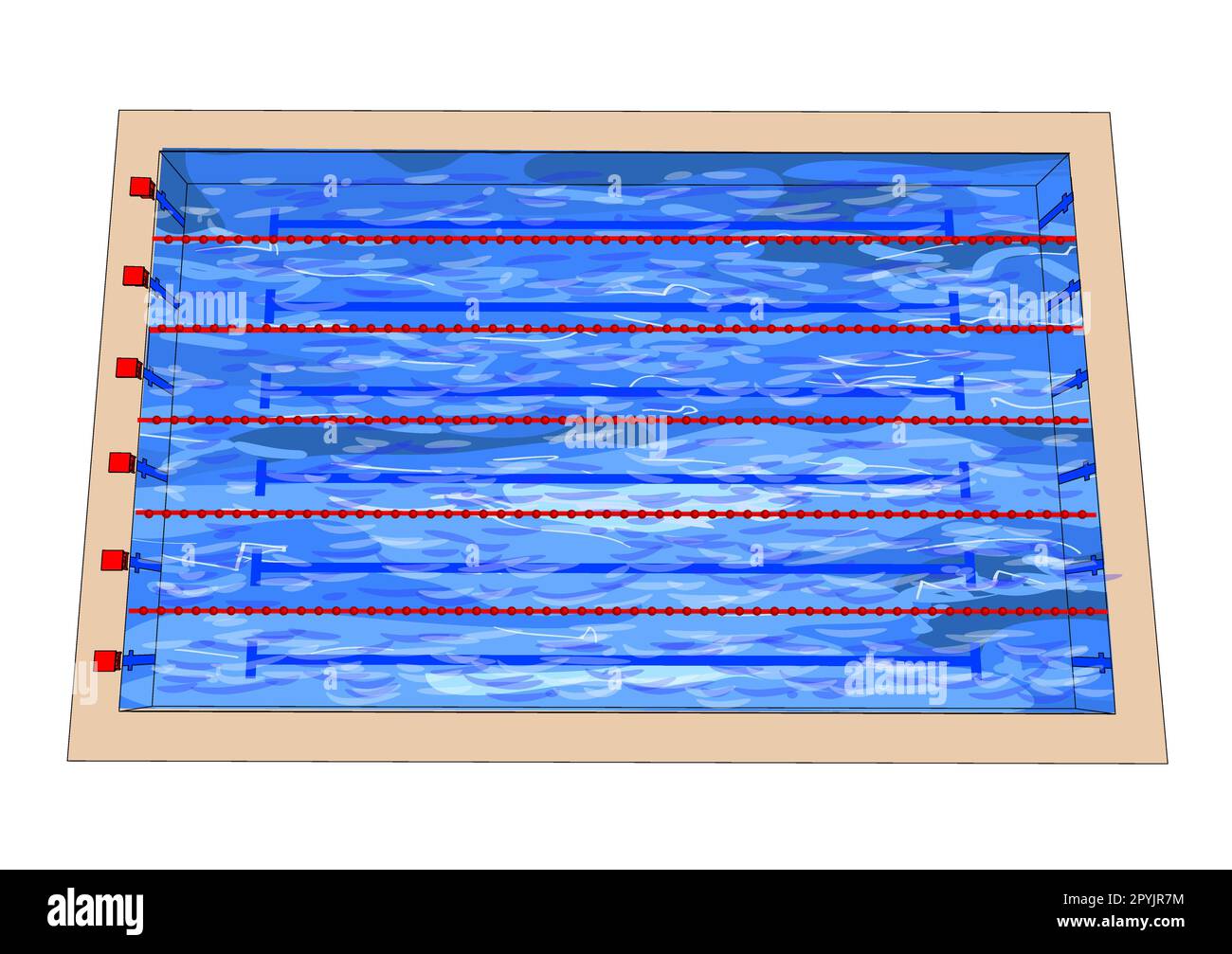 Swimming Pool vector illustration isolated on white background Stock ...