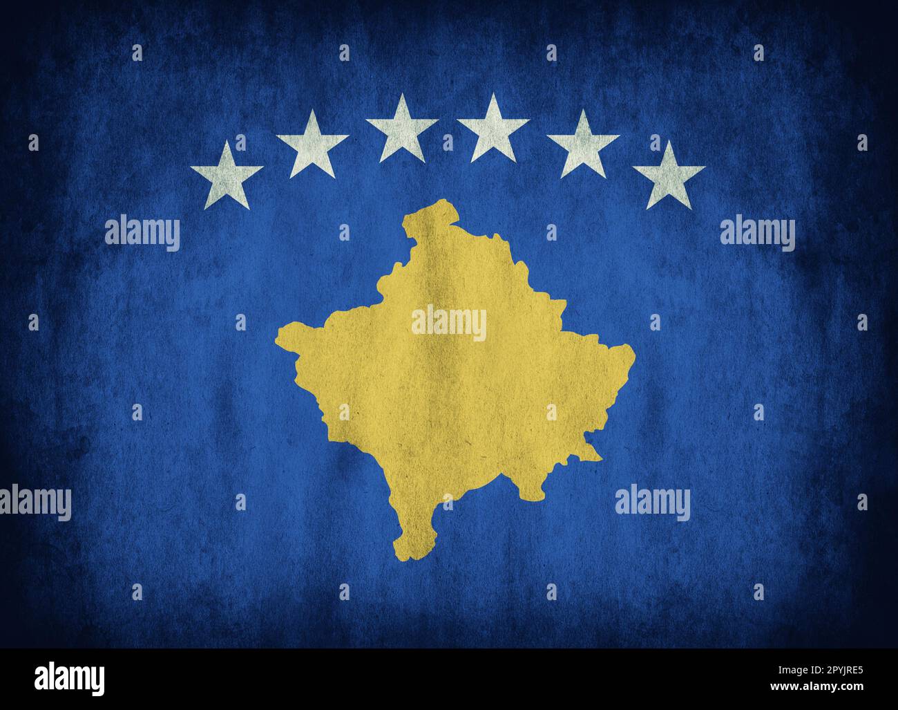 Textured flag of the Kosovo Stock Photo - Alamy
