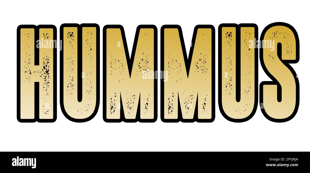 Hummus food text on the white Stock Photo - Alamy