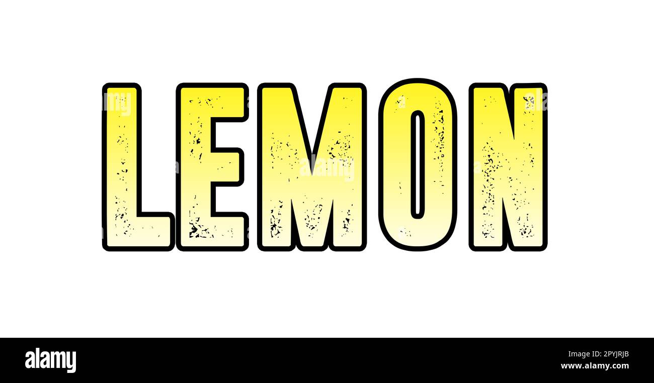I love lemon text on white Stock Photo - Alamy