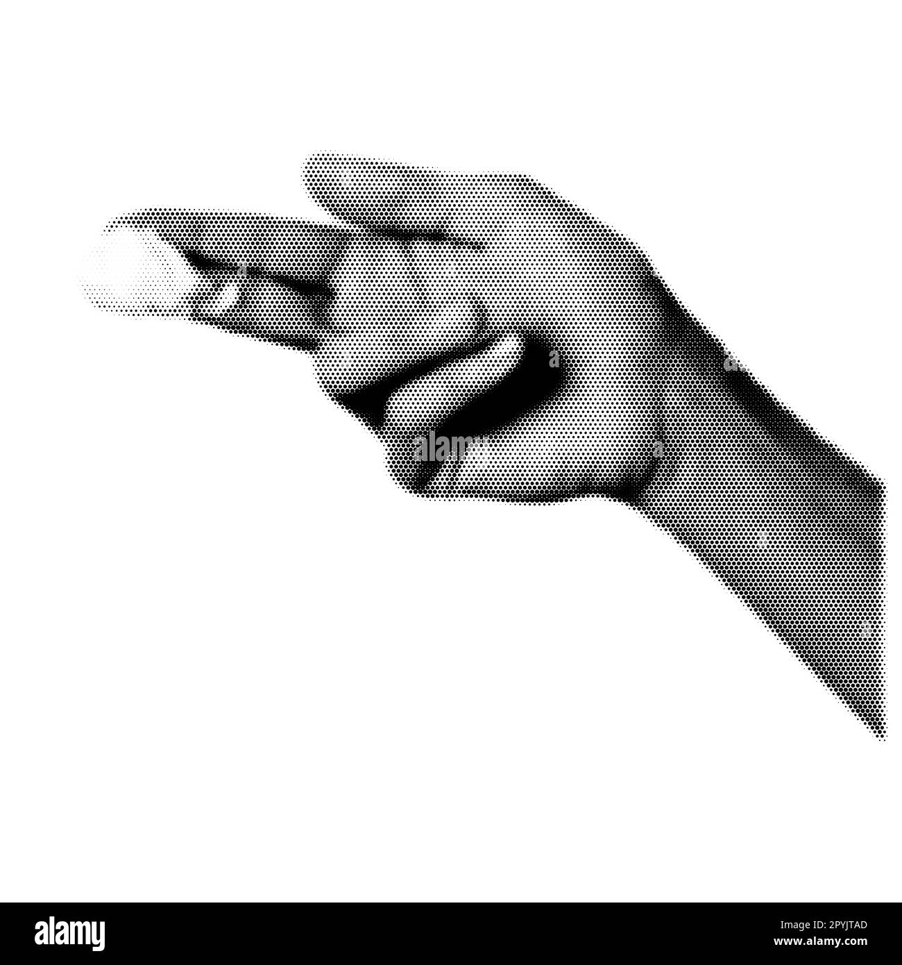 Human hand collage. Design element in trendy dotted pop art style ...