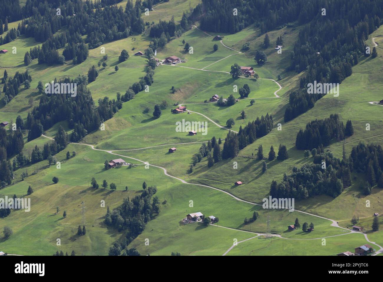 Rural landscape in Gsteig bei Gstaad, Switzerland Stock Photo - Alamy