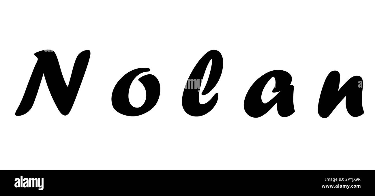 Simple text name design on white Stock Photo - Alamy