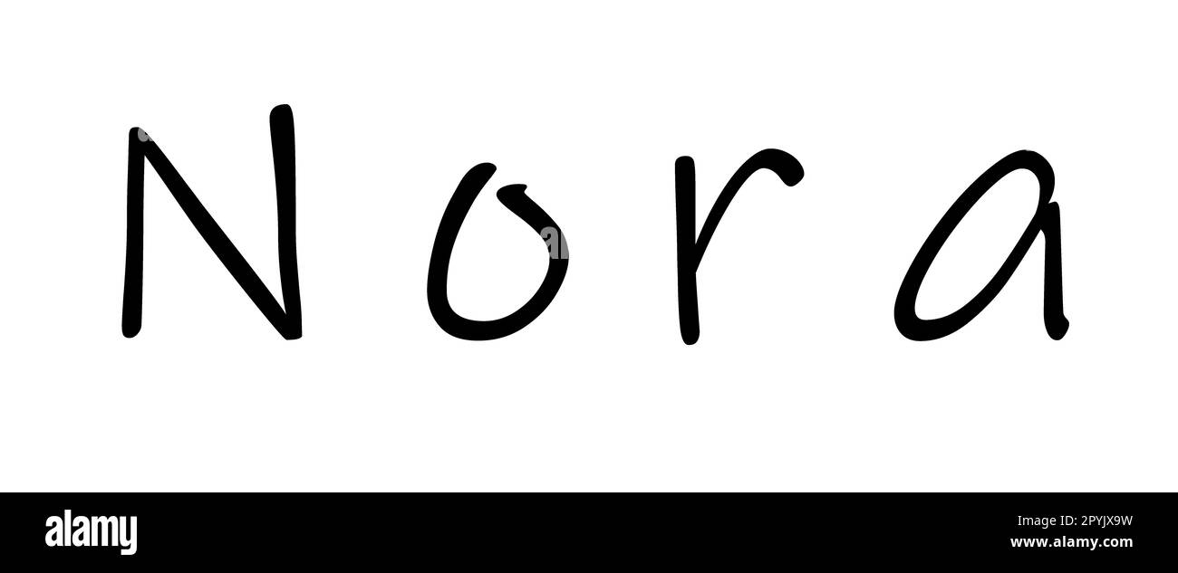 Nora name design Black and White Stock Photos & Images - Alamy