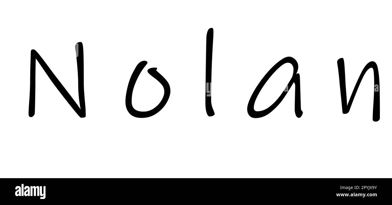 Simple text name design on white Stock Photo - Alamy