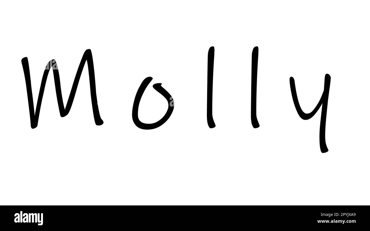 Simple text name design on white Stock Photo - Alamy