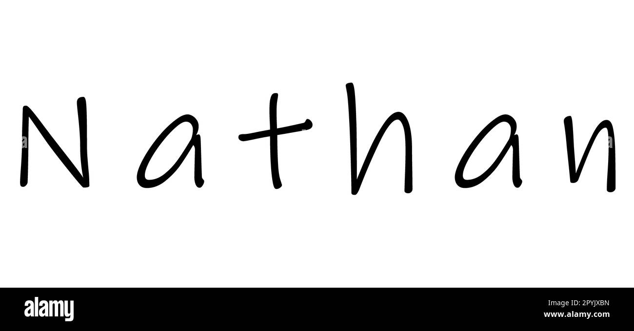 Simple text name design on white Stock Photo - Alamy