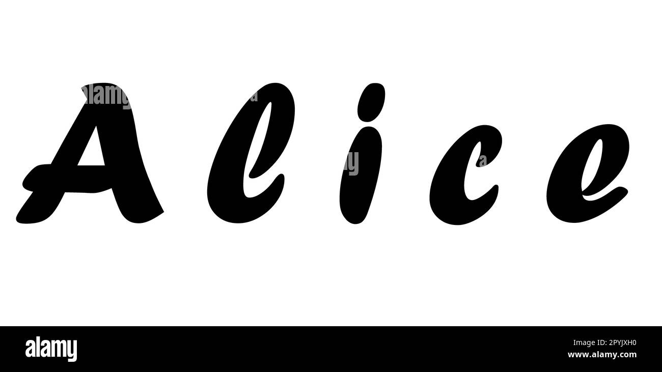Simple text name design for Alice Stock Photo - Alamy