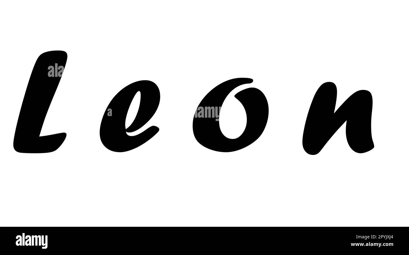 Simple text name design on white Stock Photo - Alamy