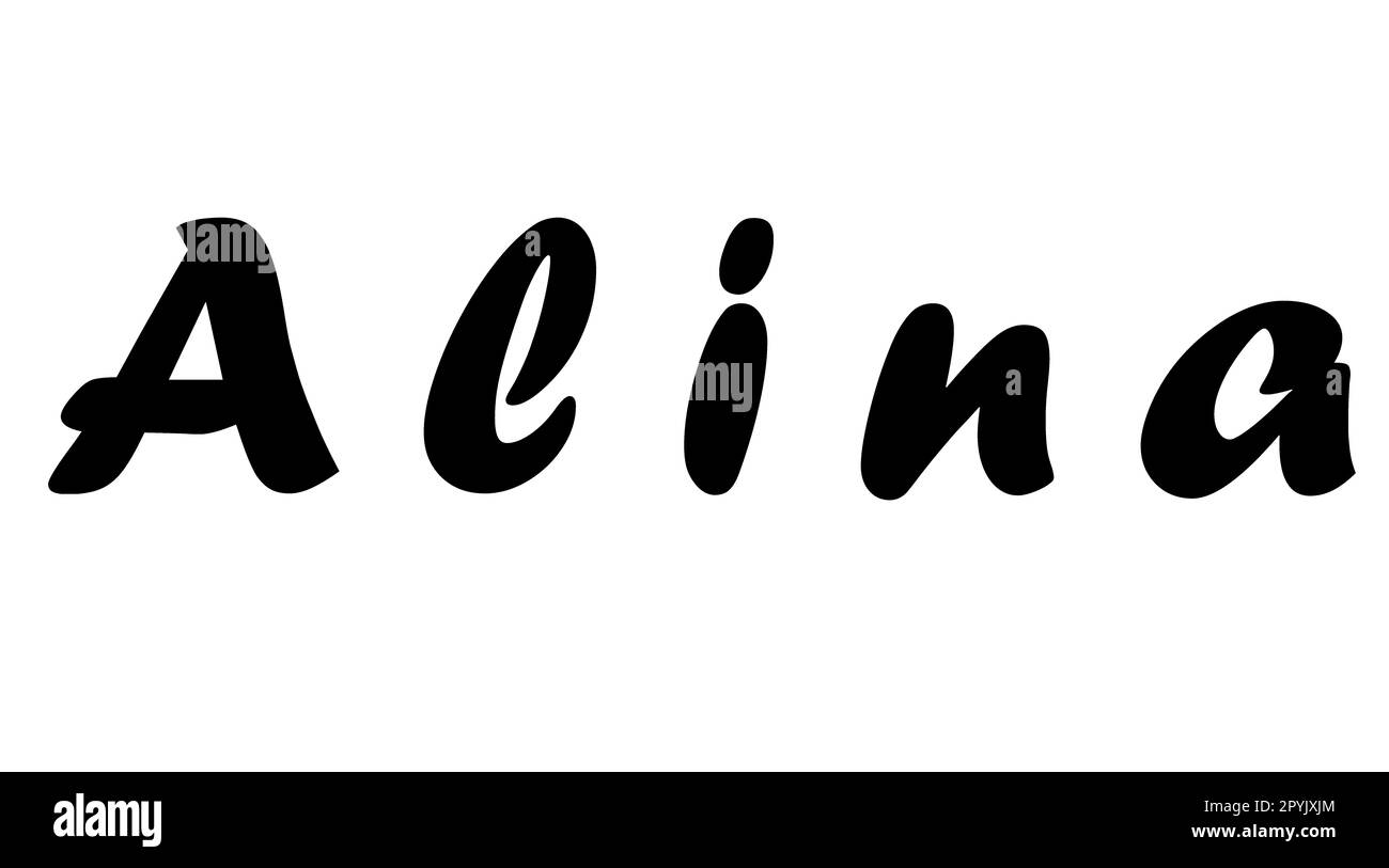 Simple text name design for Alina Stock Photo - Alamy