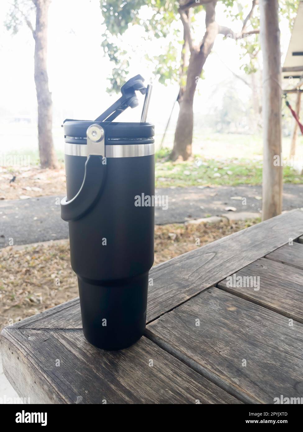 Reusable steel thermal water cup Stock Photo - Alamy